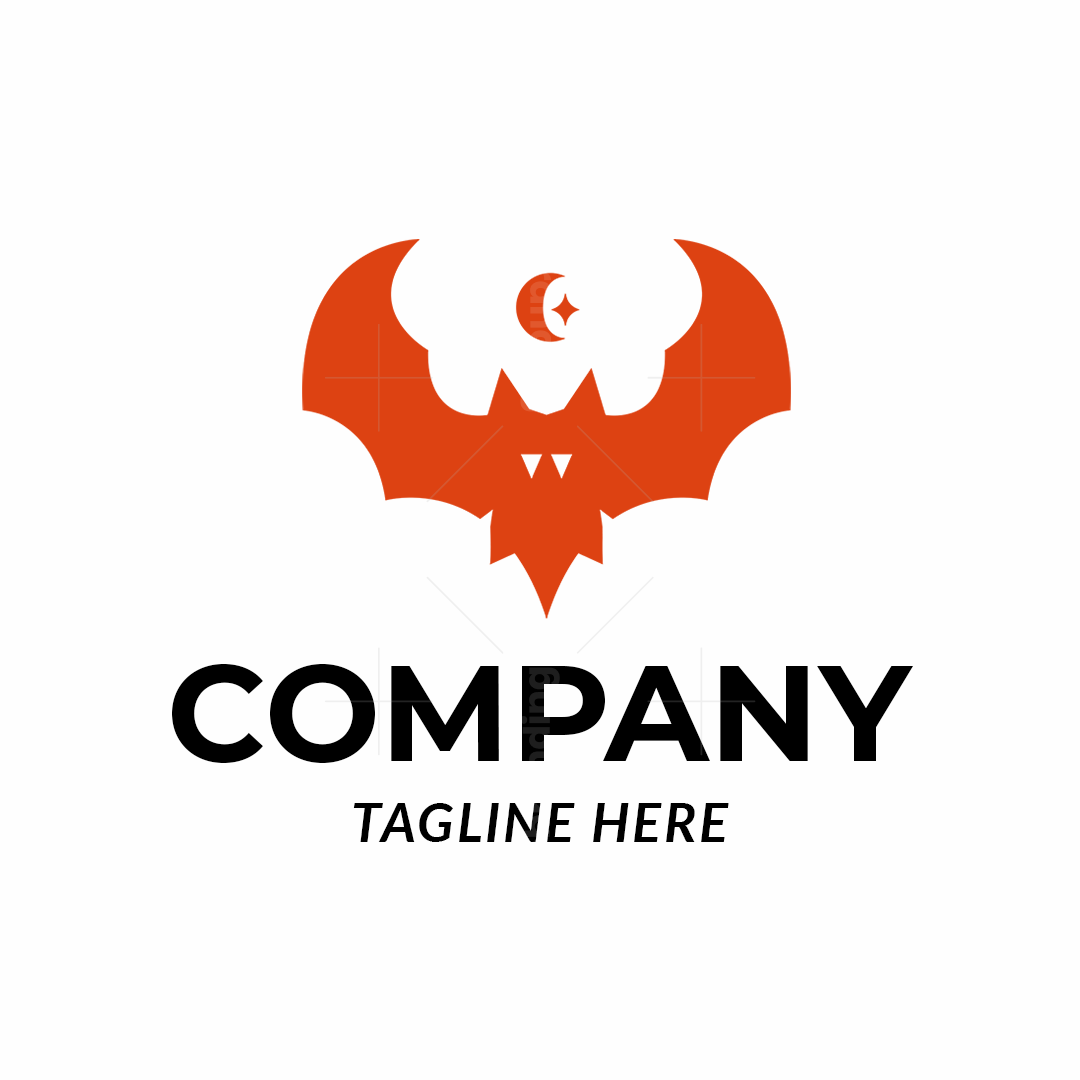 Bat with moon and star logo | Scalebranding