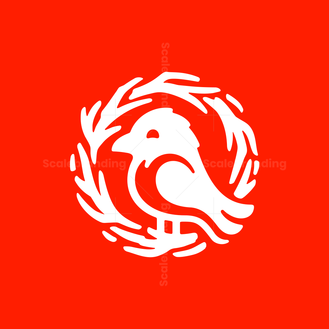 Bright circle nesting bird logo | Scalebranding
