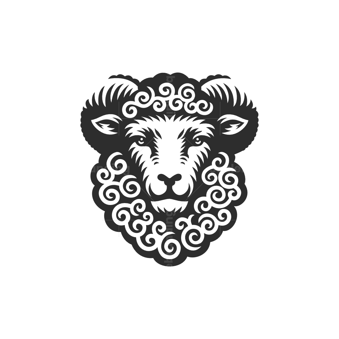 Beauty face sheep animal logo | Scalebranding