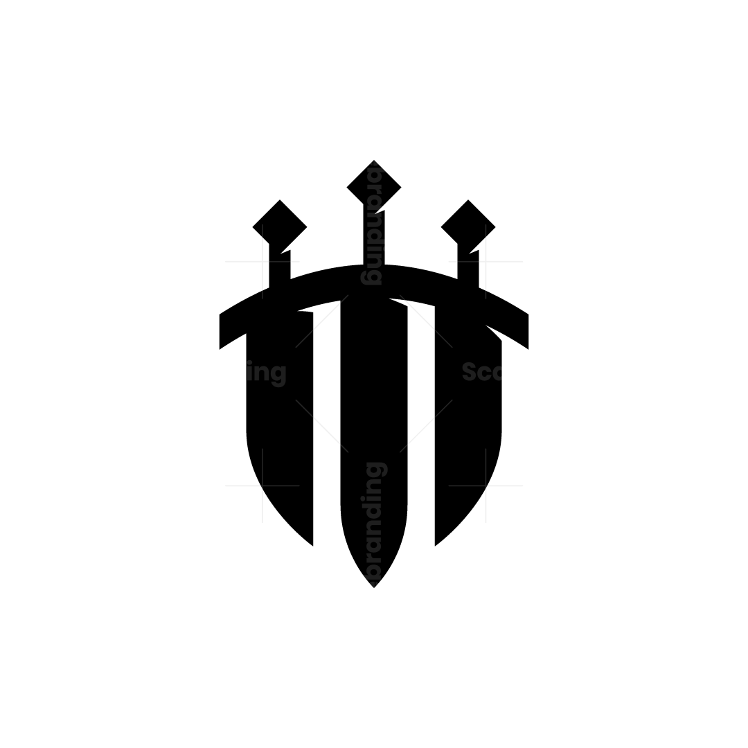 The Three Sword and Shield Logo | Scalebranding
