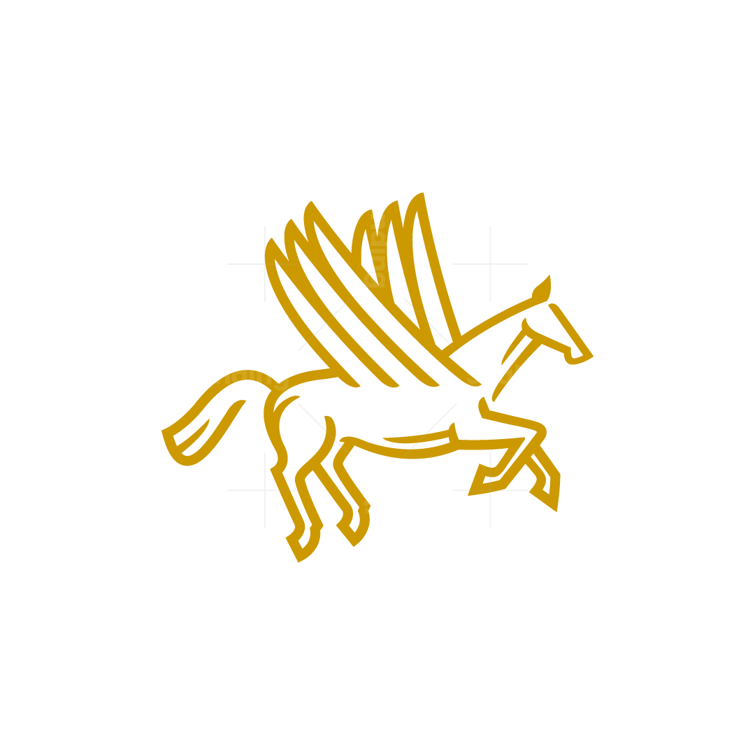 Black Pegasus Logo Flying Pegasus Logo | Scalebranding