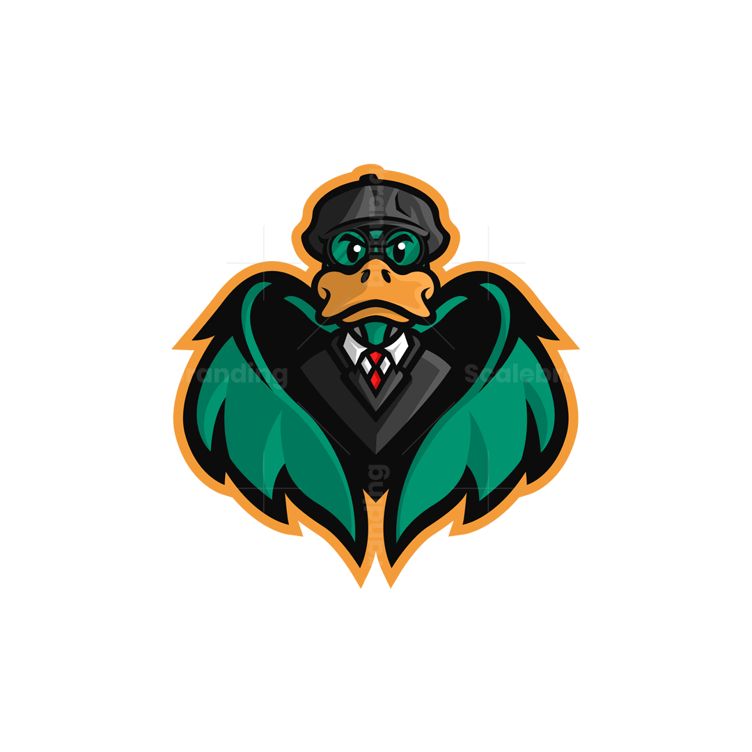 Dapper Duck Mascot Logo with Suit and Cap | Scalebranding