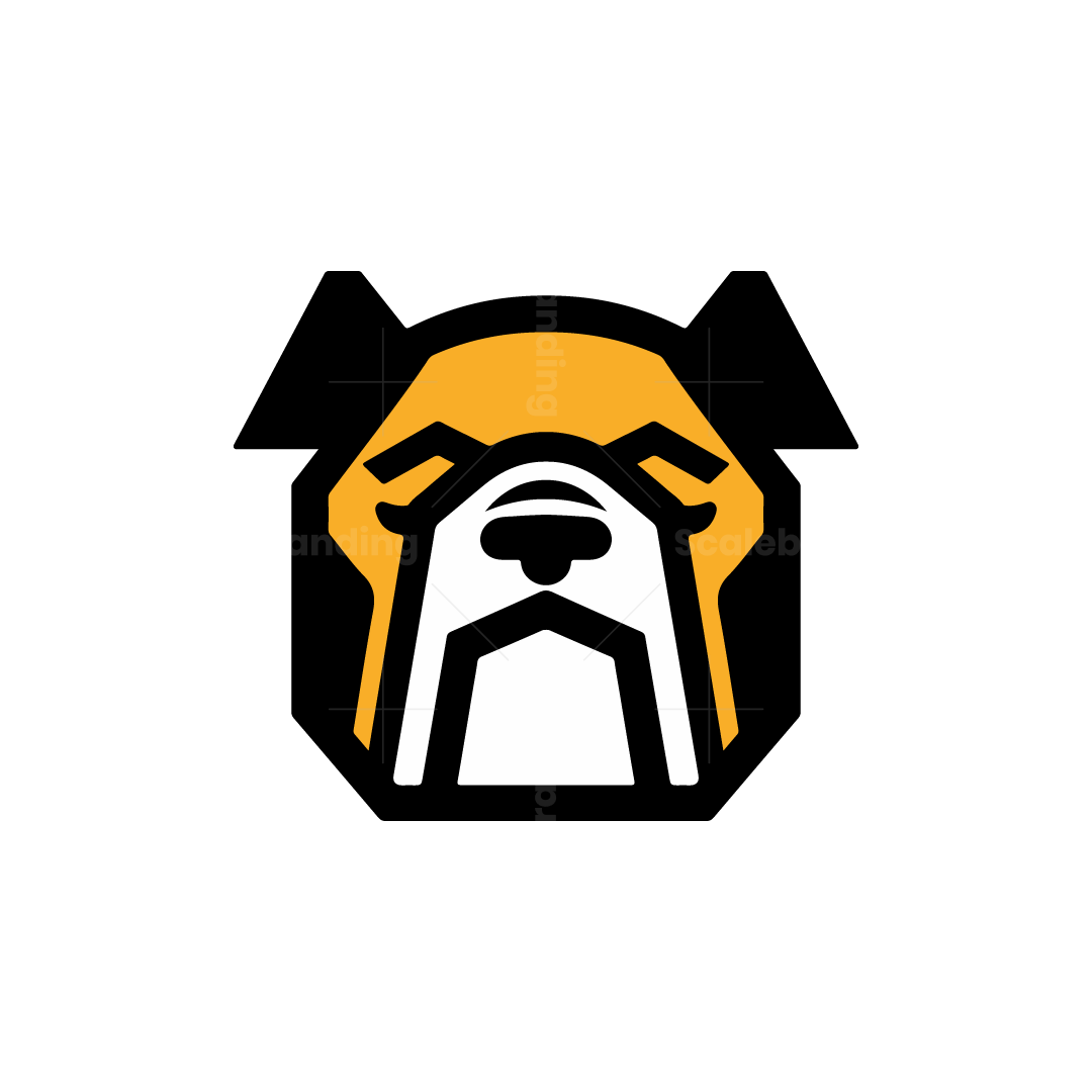 Bold Bulldog Logo with Geometric Style | Scalebranding