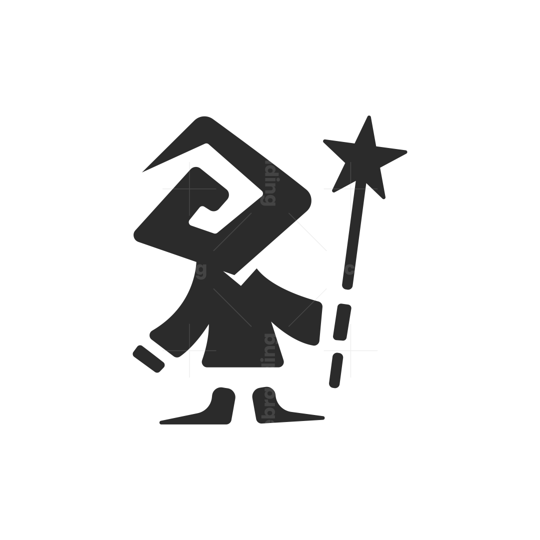 Geometric Magic Wizard Star Logo | Scalebranding