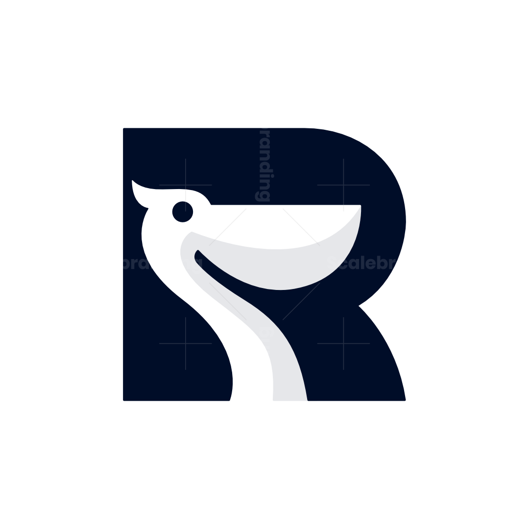 Modern letter R pelican logo | Scalebranding