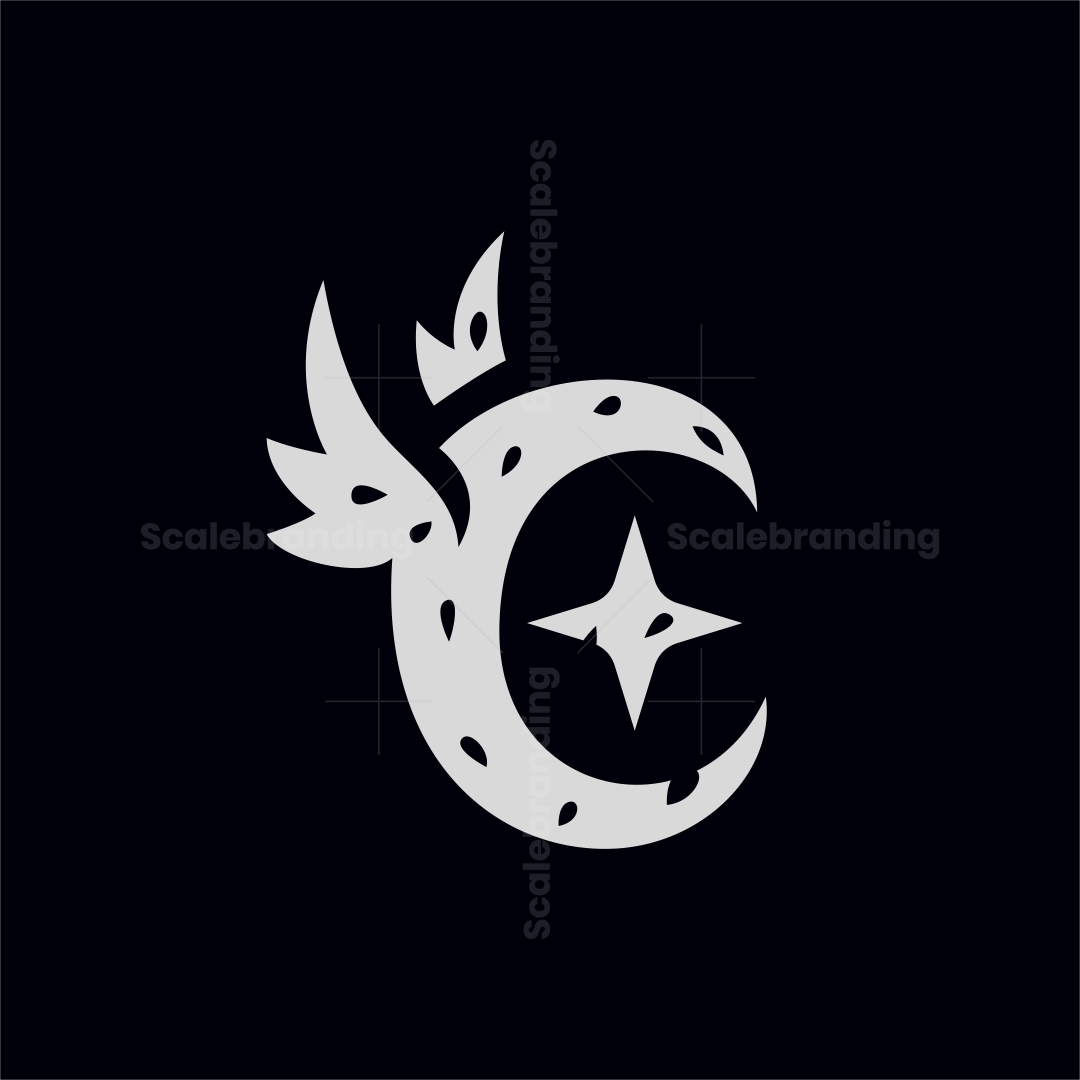 Crescent Bird Logo Moon Bird With Star Logo | Scalebranding