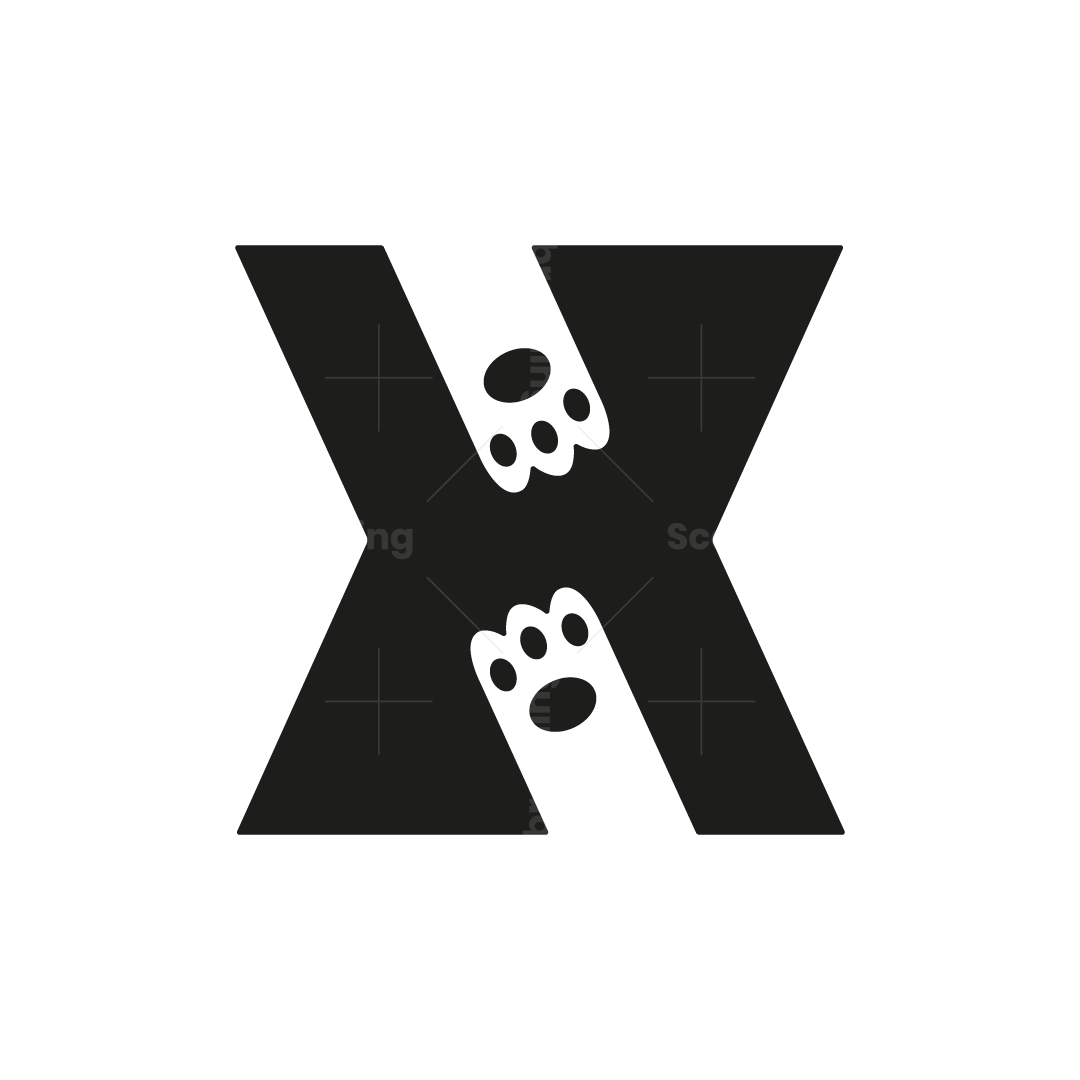 Letter X Pet Paws Logo | Scalebranding