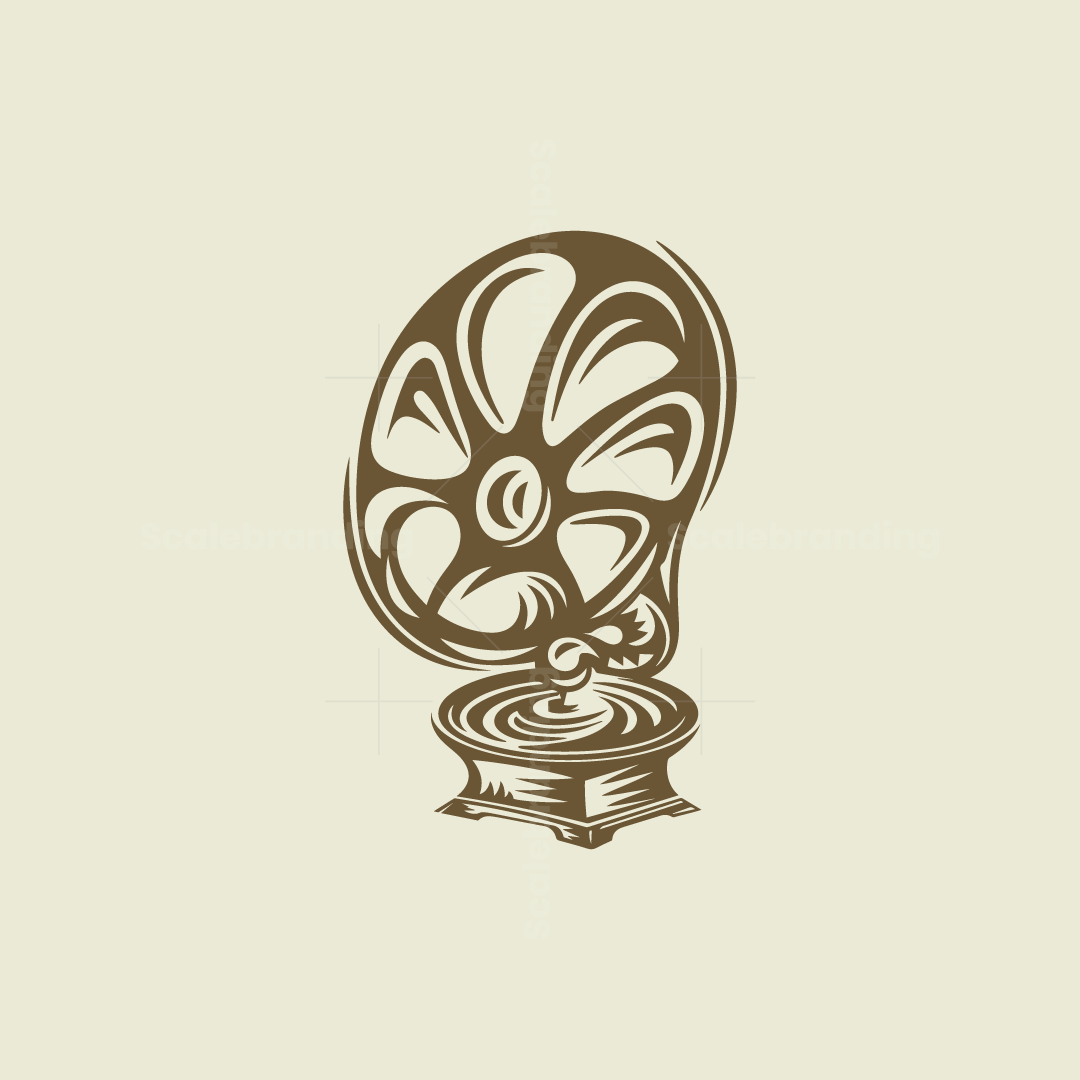 Vintage Gramophone Player Horn logo | Scalebranding