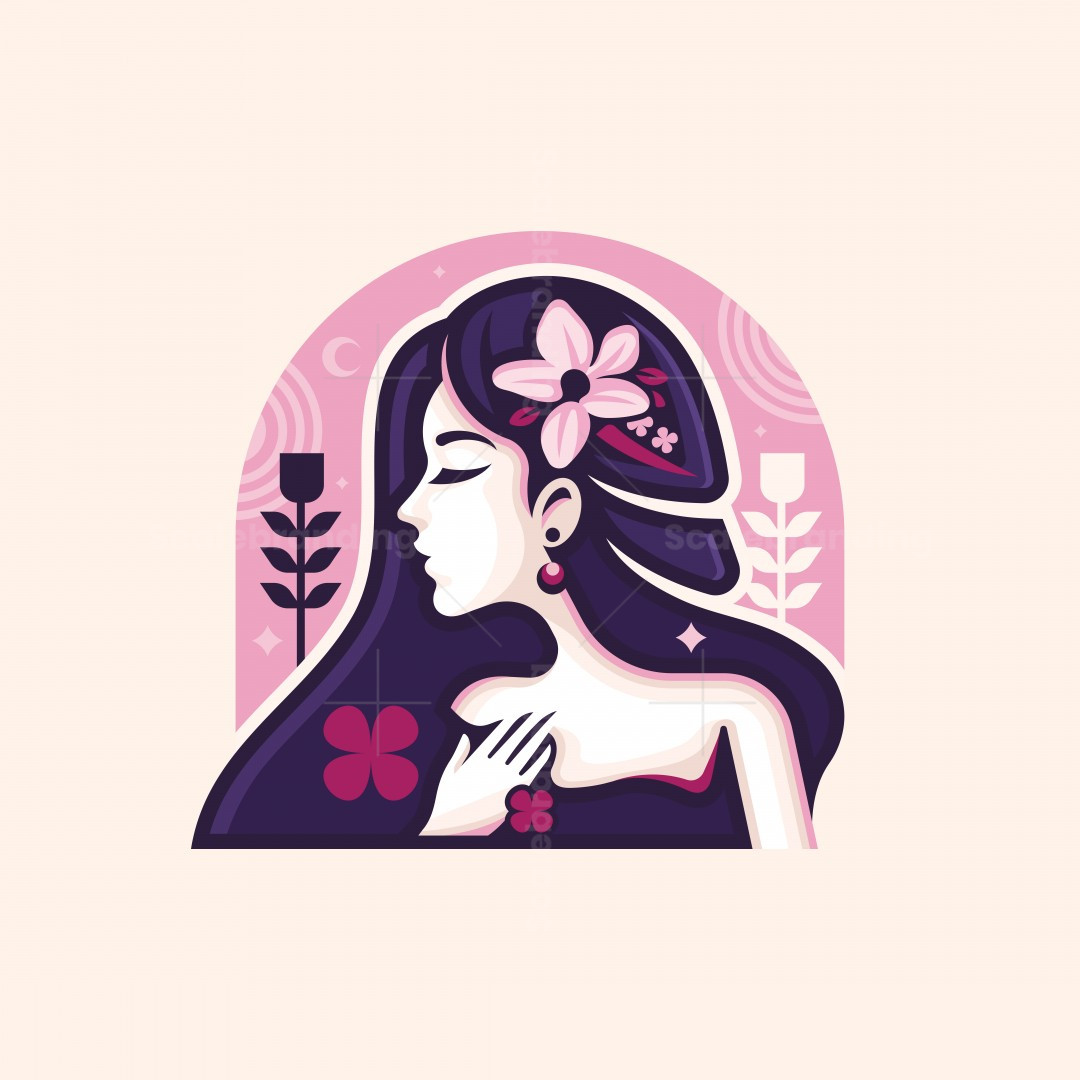 The Feminine Of A Woman Profile Logo | Scalebranding