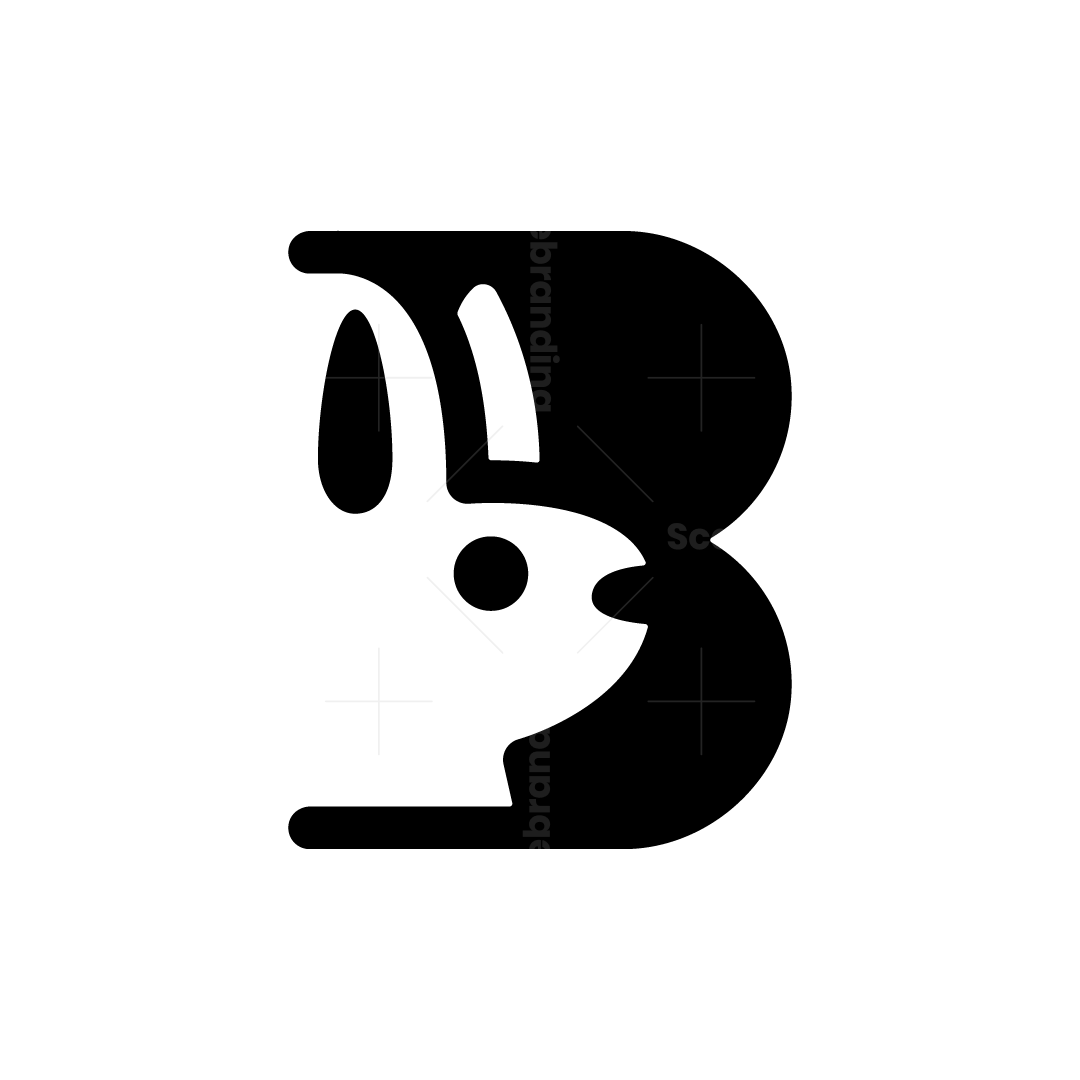Letter B Bunny Head Logo | Scalebranding