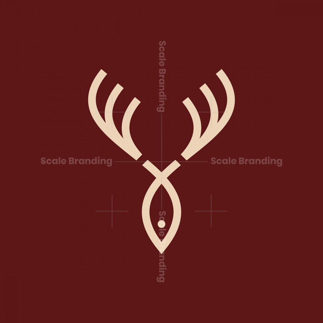 Deer Antlers Fish Logo | Scalebranding