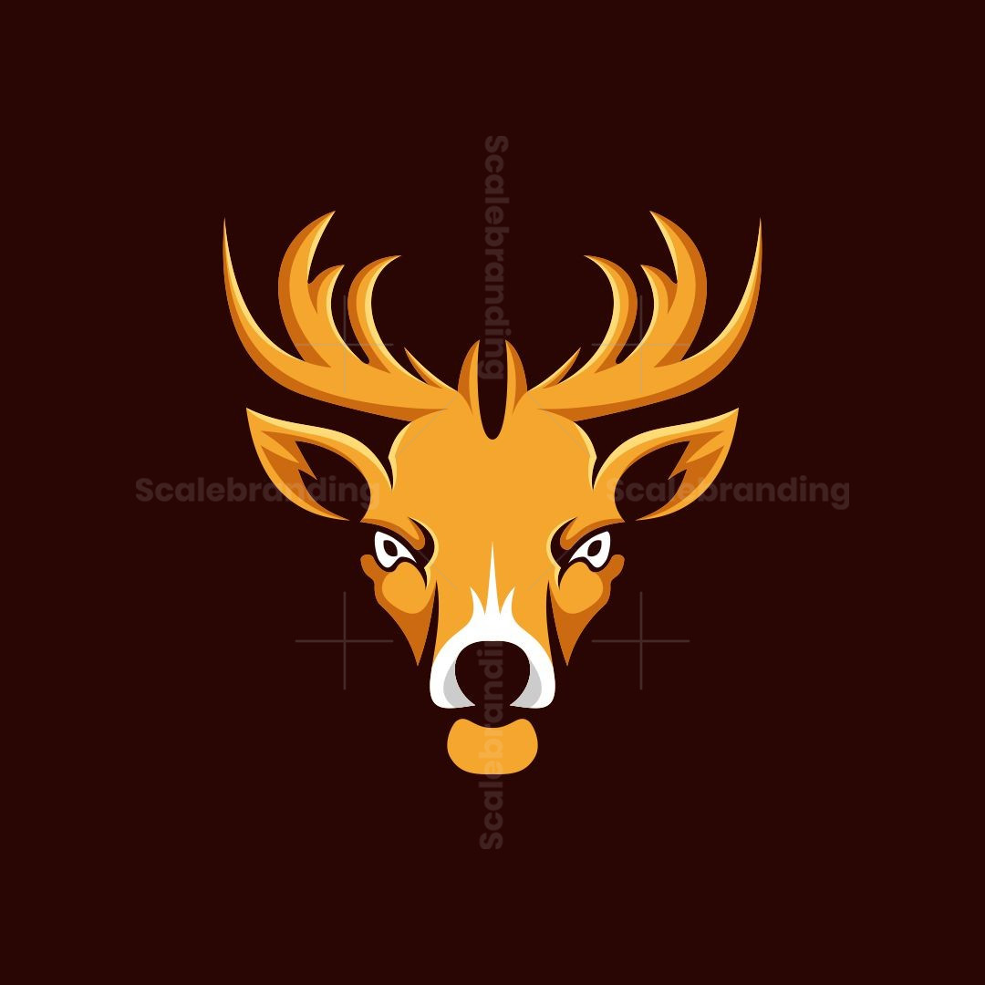 Deer Head Logo Orange