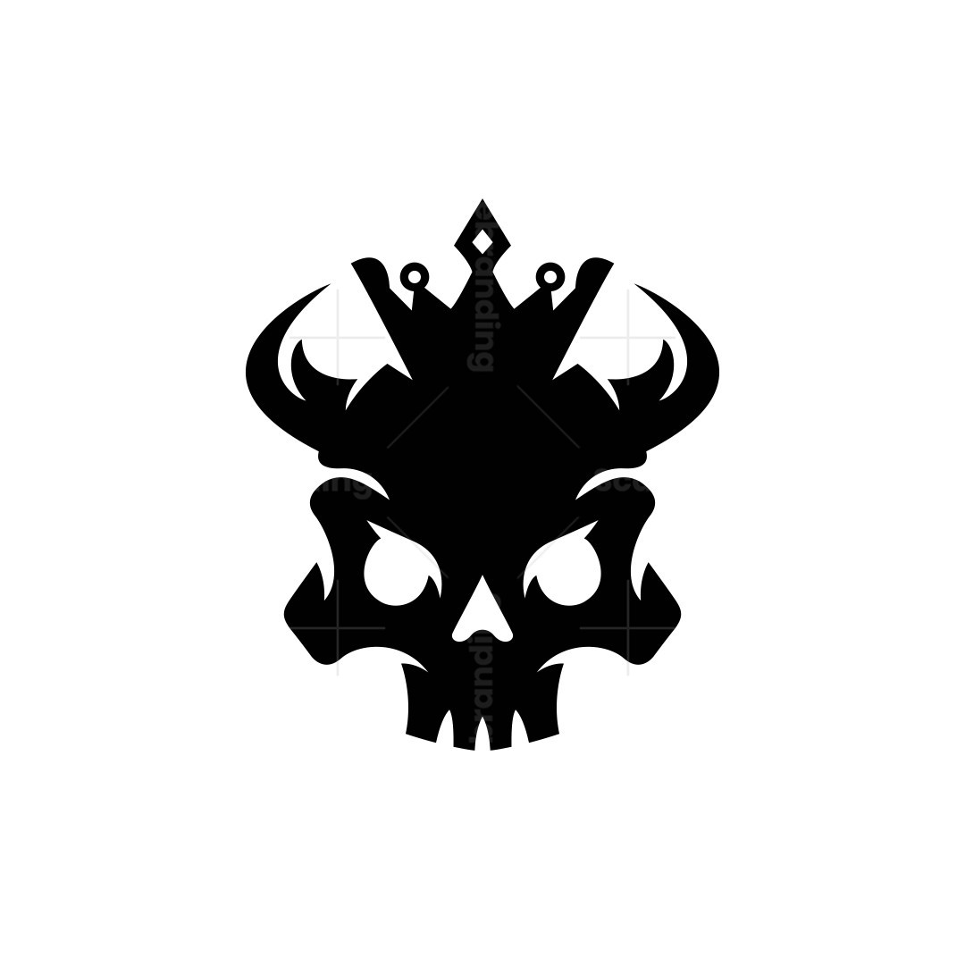 Demonic Skull Logo Skull With Crown Logo | Scalebranding