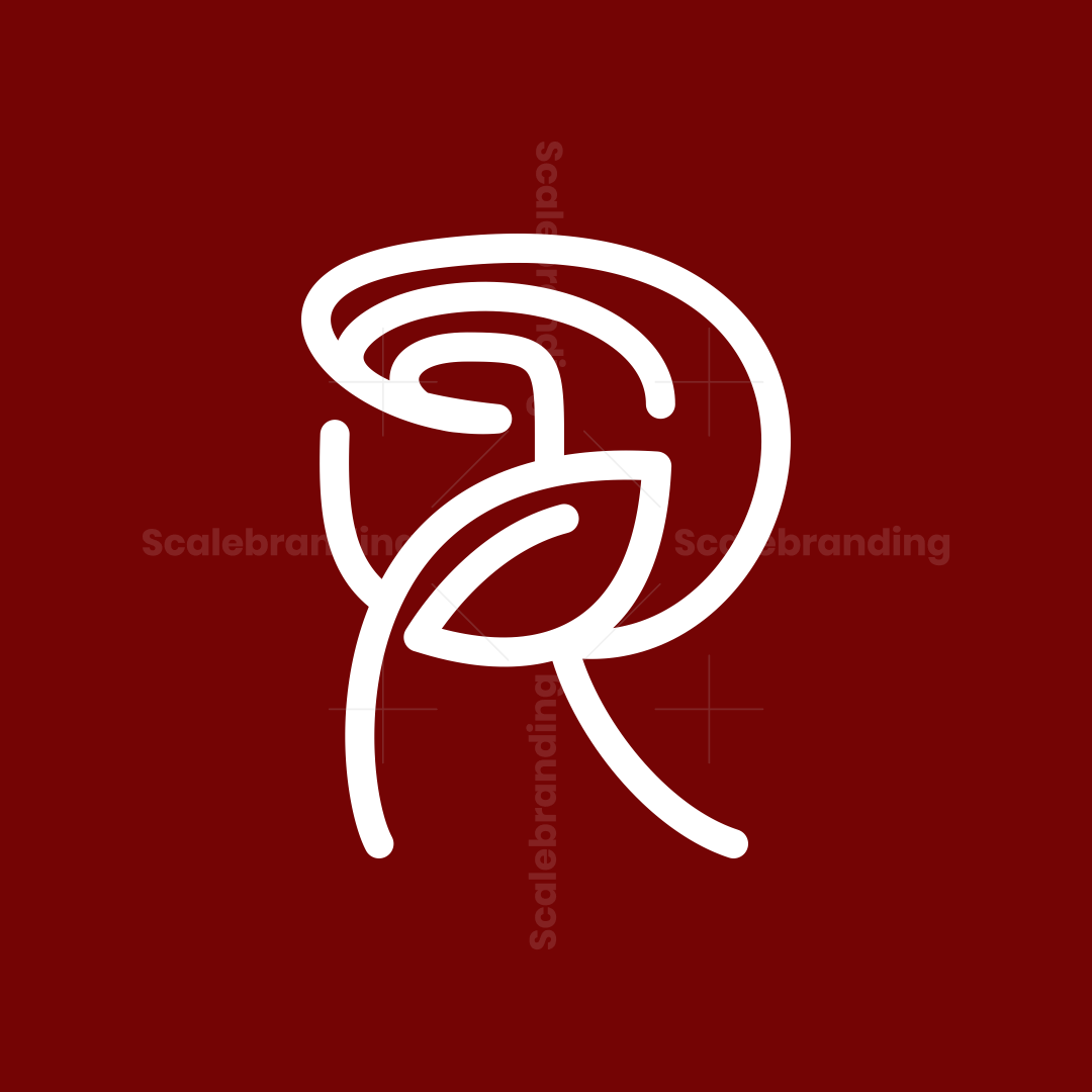 Abstract Letter R Rose Logo | Scalebranding