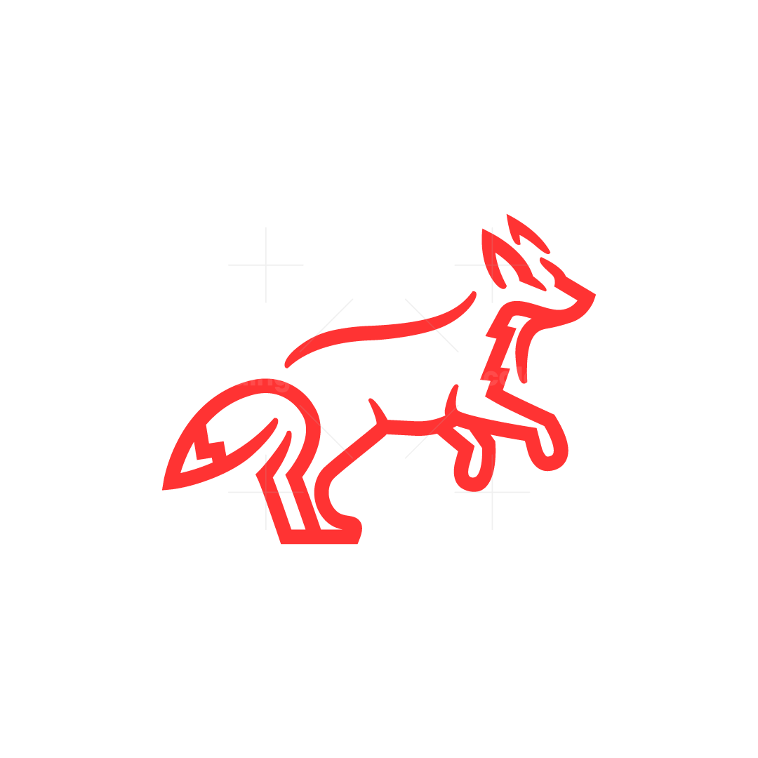 Stylized Fox Logo Leaping Red Fox Logo | Scalebranding