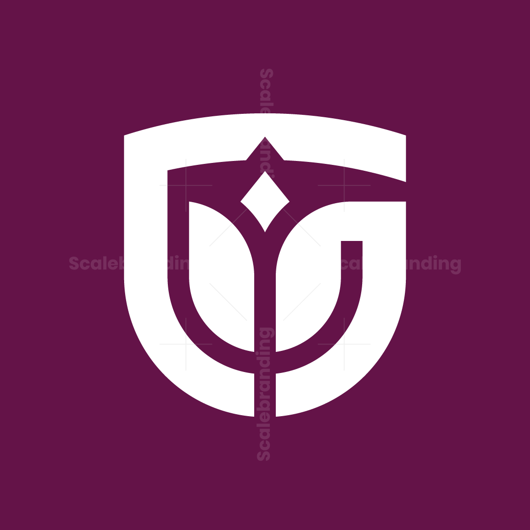 Letter G Tulip Shield Logo | Scalebranding