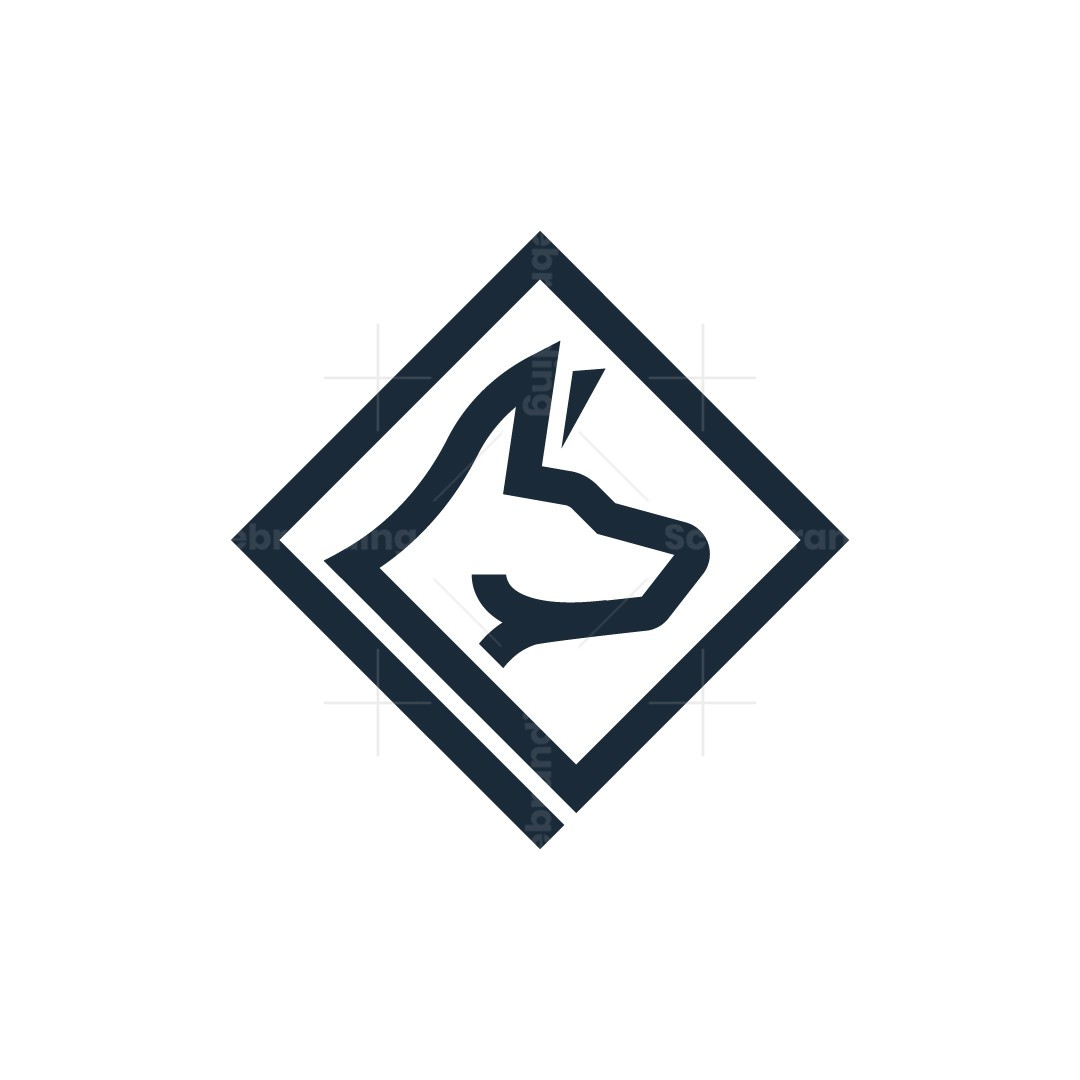 Diamond Dog Head Modern Logo | Scalebranding