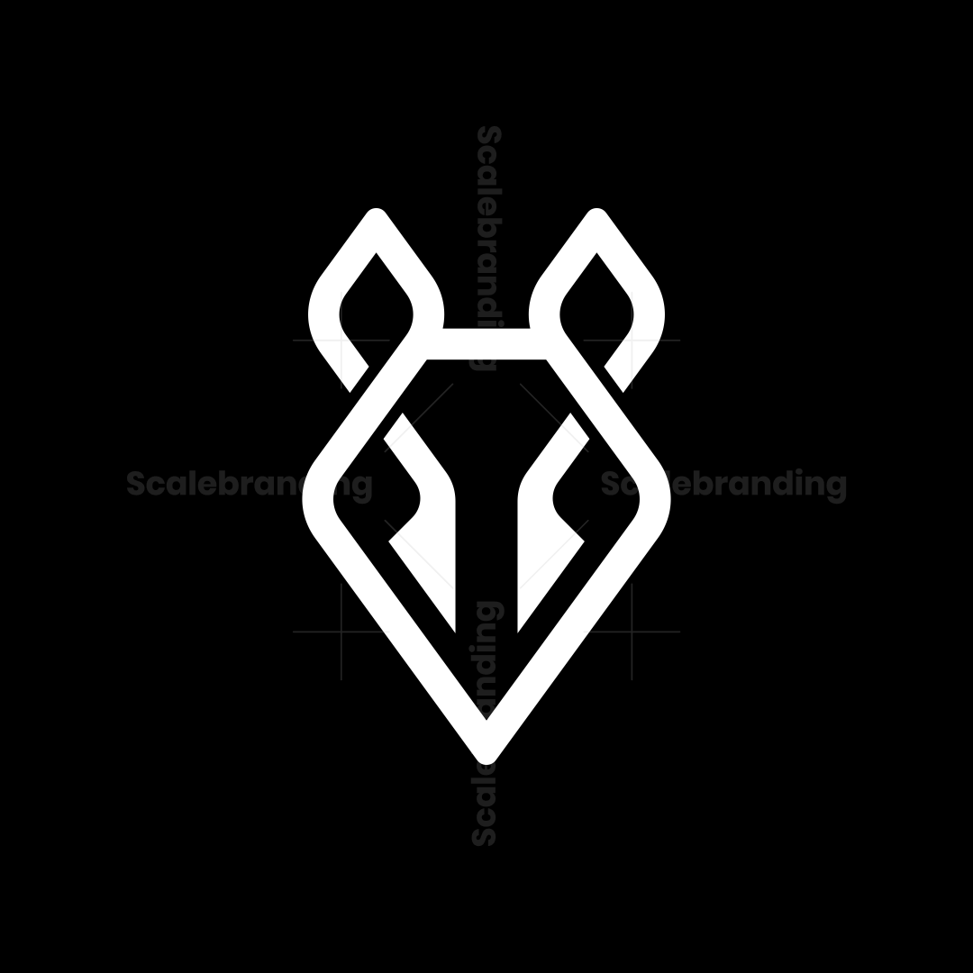 Iconic Elegant Diamond Fox Head Logo | Scalebranding