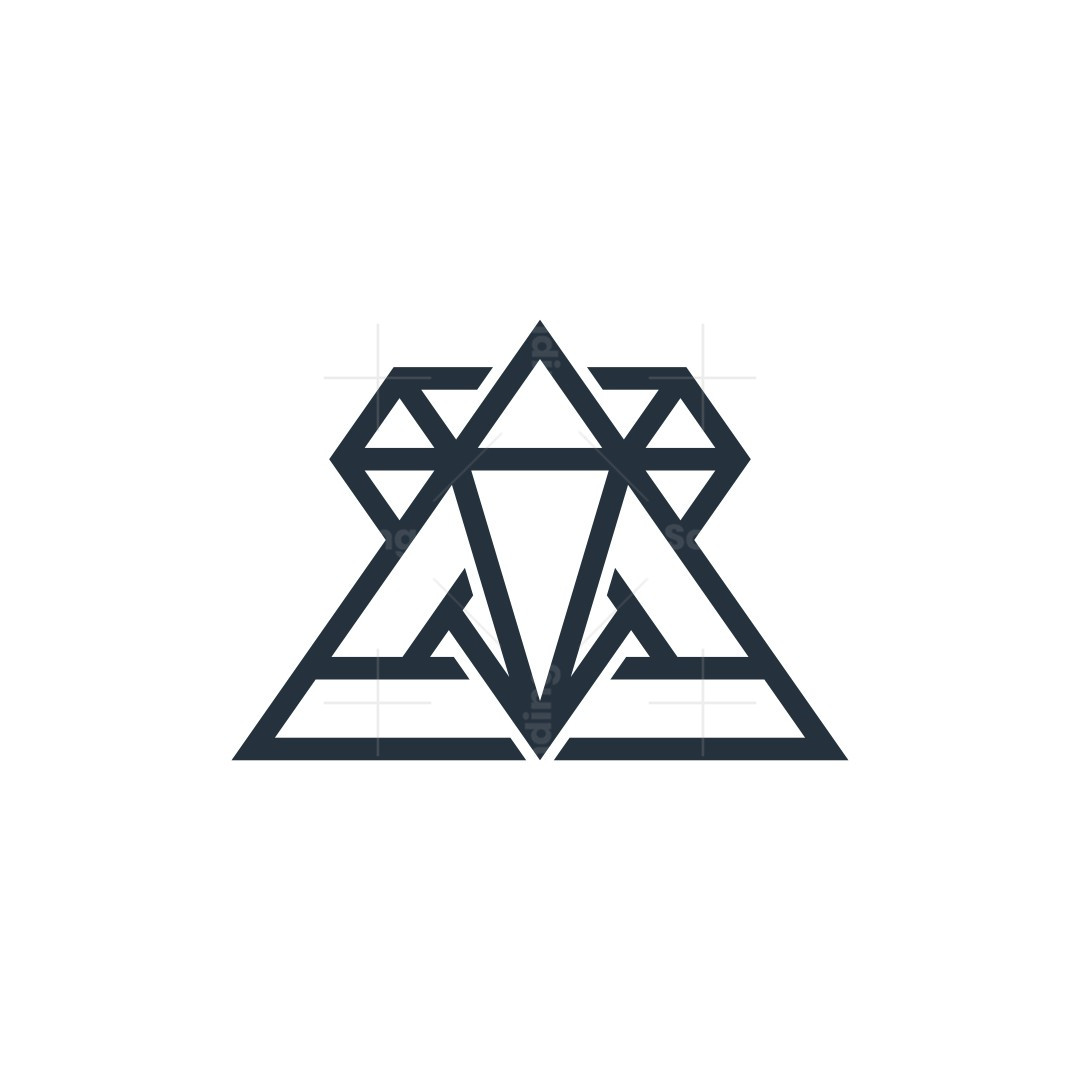 Diamond Letter A or Diamond Triangle Logo | Scalebranding