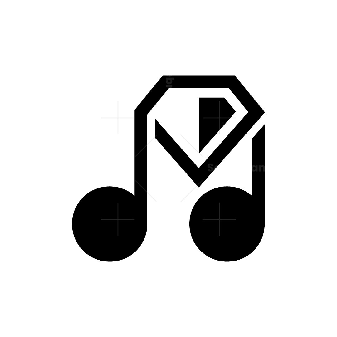 Diamond Music Note Logo | Scalebranding