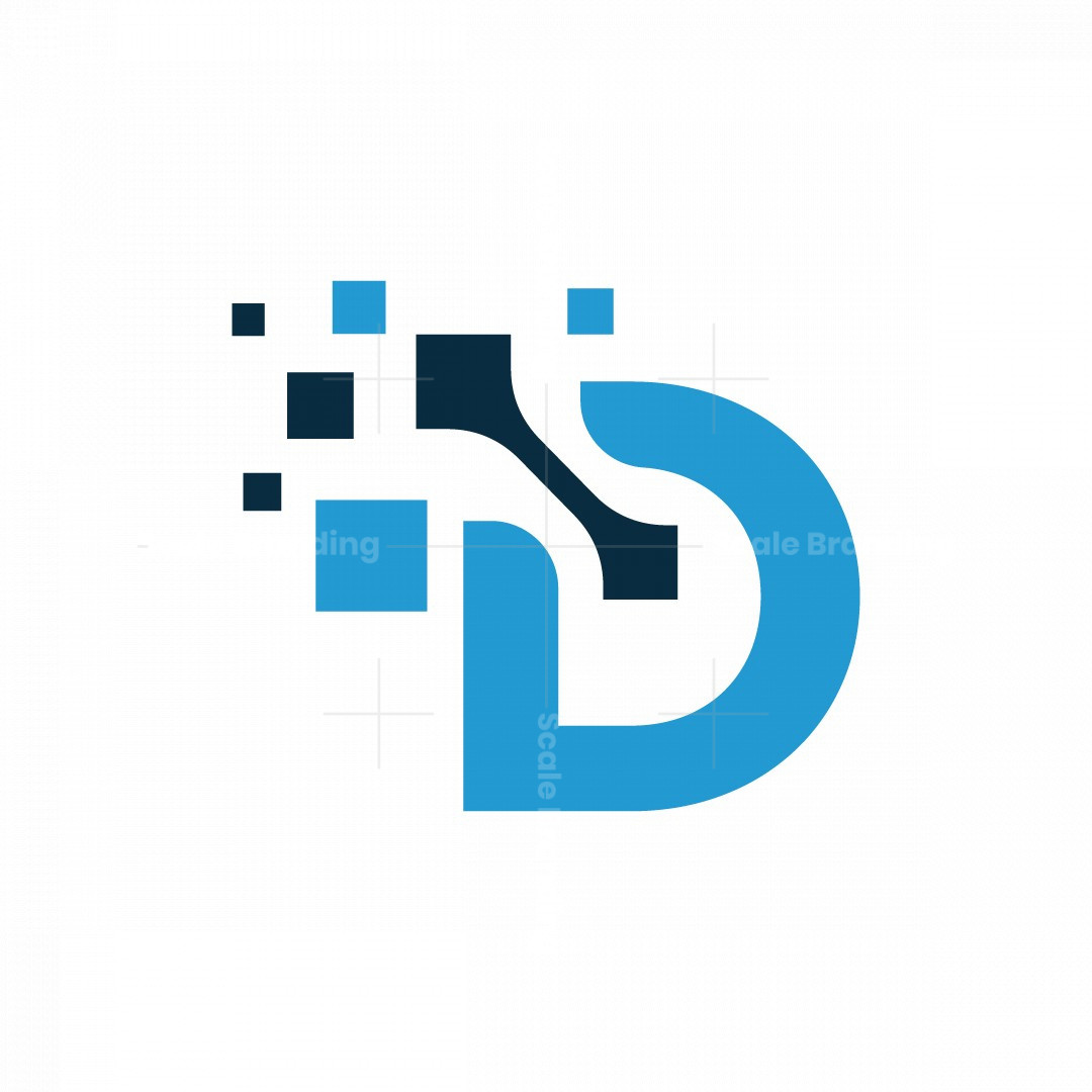 Digital D Letter Logo | Scalebranding