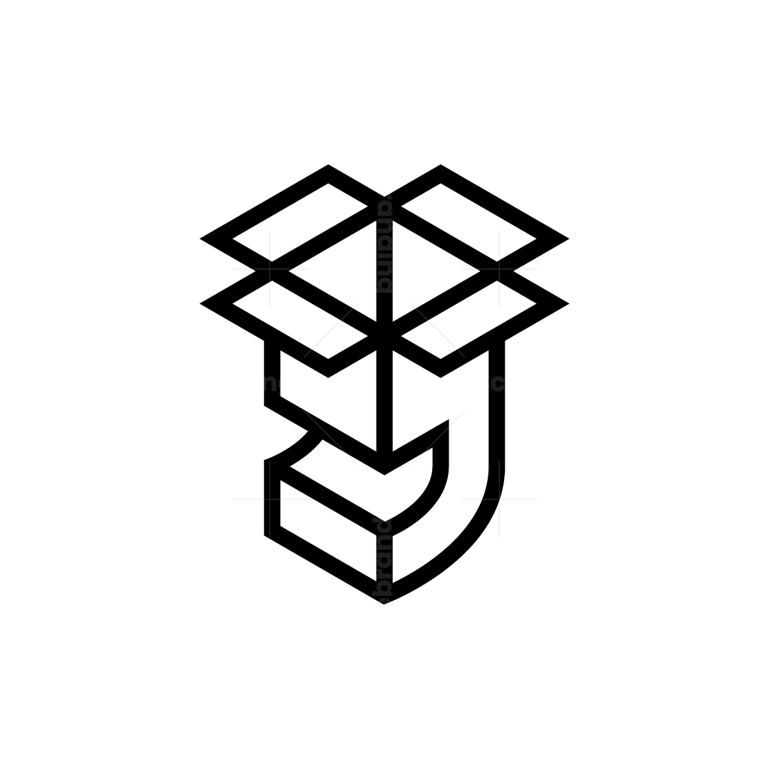 Dimensional Isometric Open Quotes Logo | Scalebranding