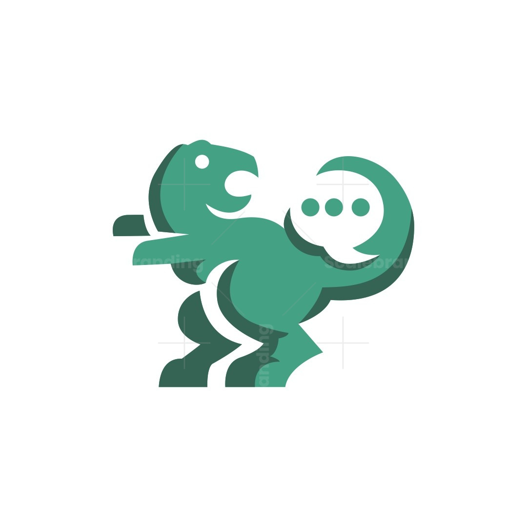 Dinosaur Chat Dino Logo | Scalebranding