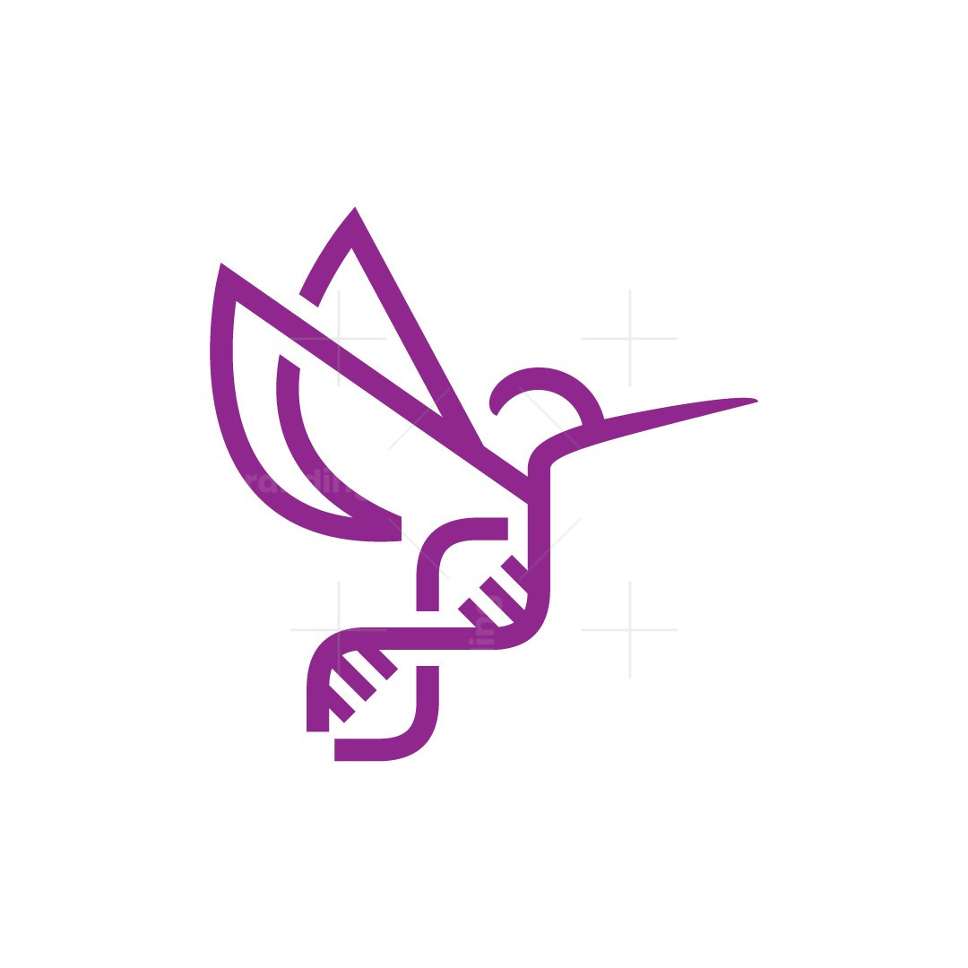 DNA Hummingbird Logo Bioscience Hummingbird Logo | Scalebranding