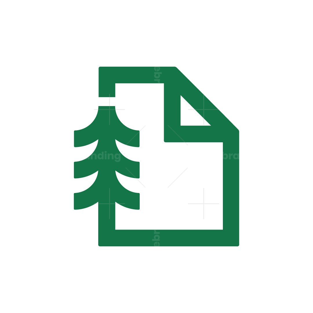 Document Pine Tree Logo | Scalebranding