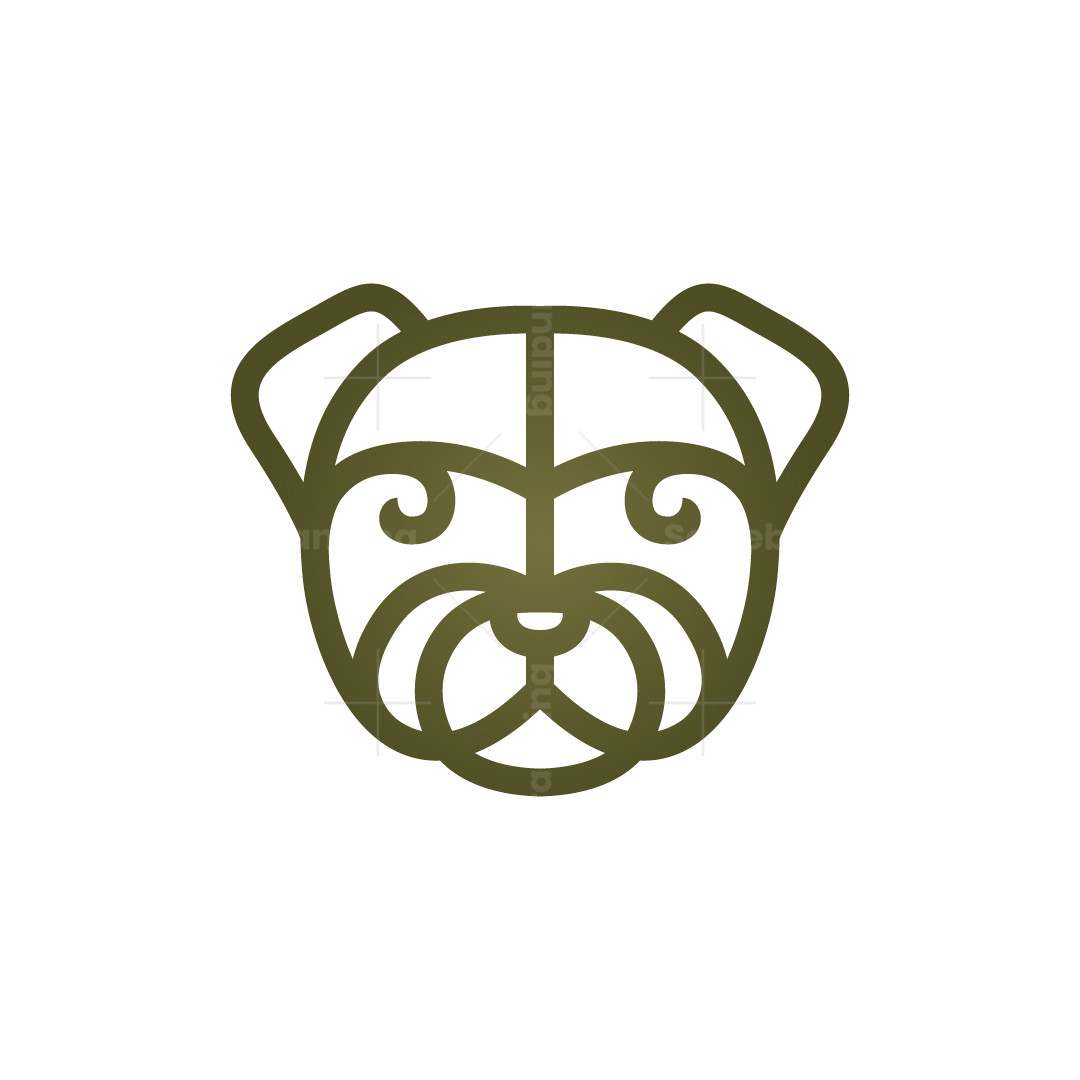 Dog Head Logo Puppy Logo Simple Dog Logo | Scalebranding