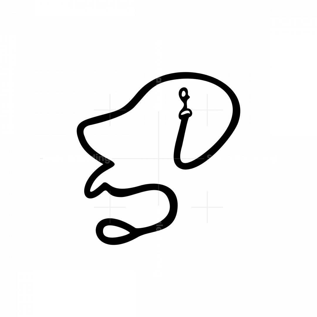 Dog Leash Outline Icon Logo | Scalebranding