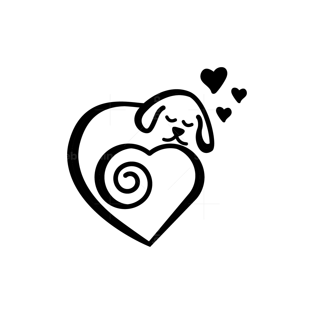 Dog With Love Monoline Logo | Scalebranding