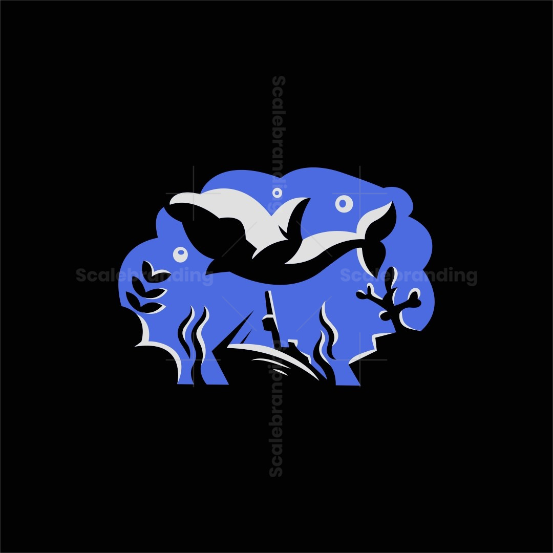 Dolphin Diving Aqua World Logo | Scalebranding