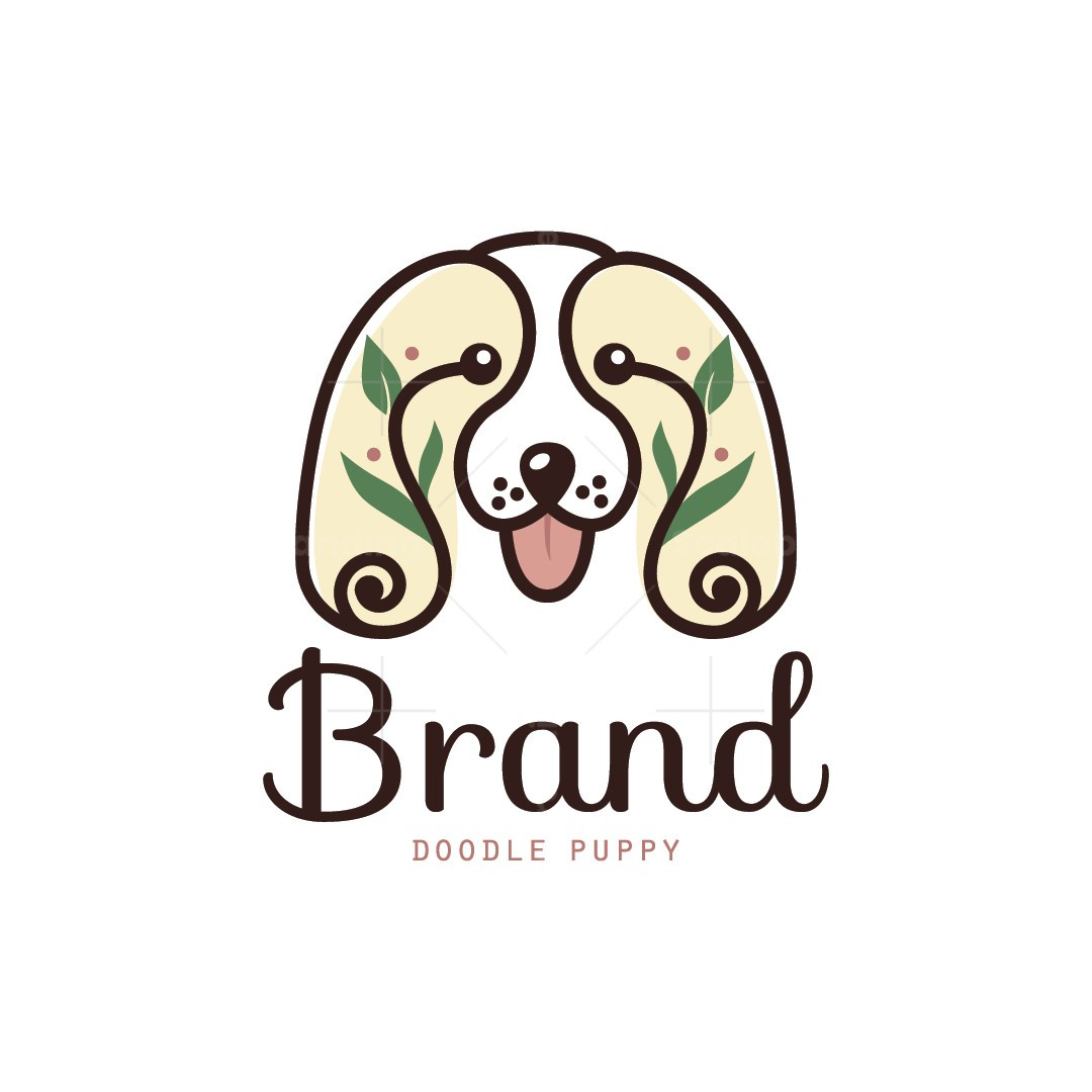 Doodle Puppy Floral Logo | Scalebranding