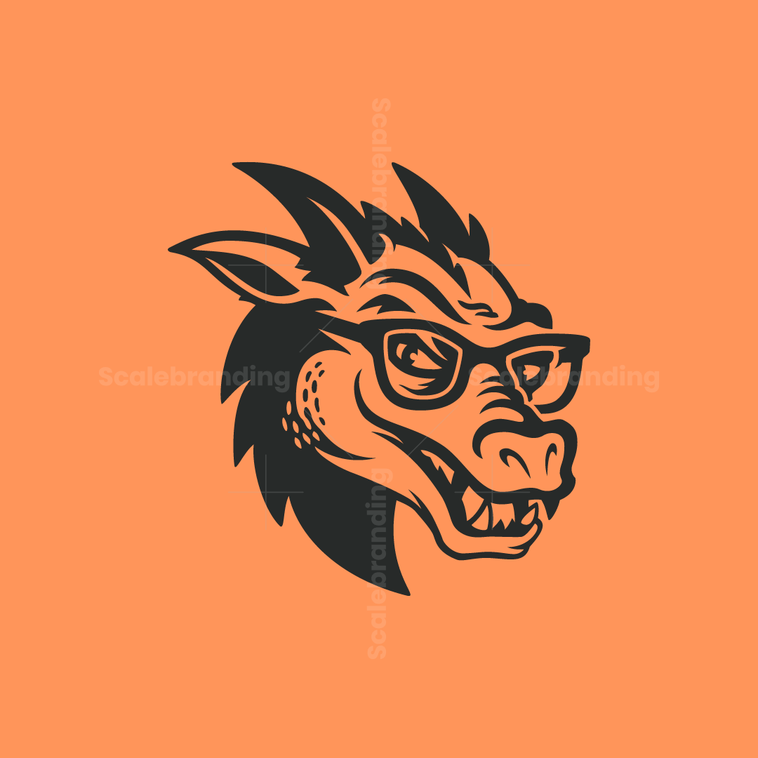 The Dragon With Glasses Logo | Scalebranding