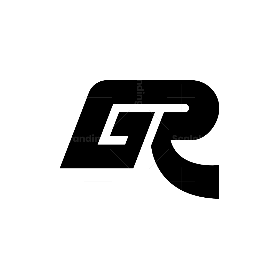 Stylish dynamic letter GR logo | Scalebranding