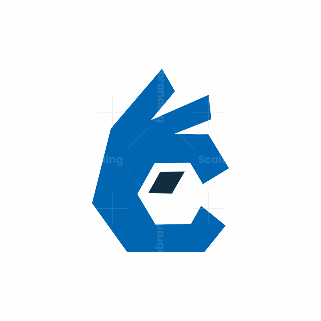 Hand Cube Okey combination logo | Scalebranding