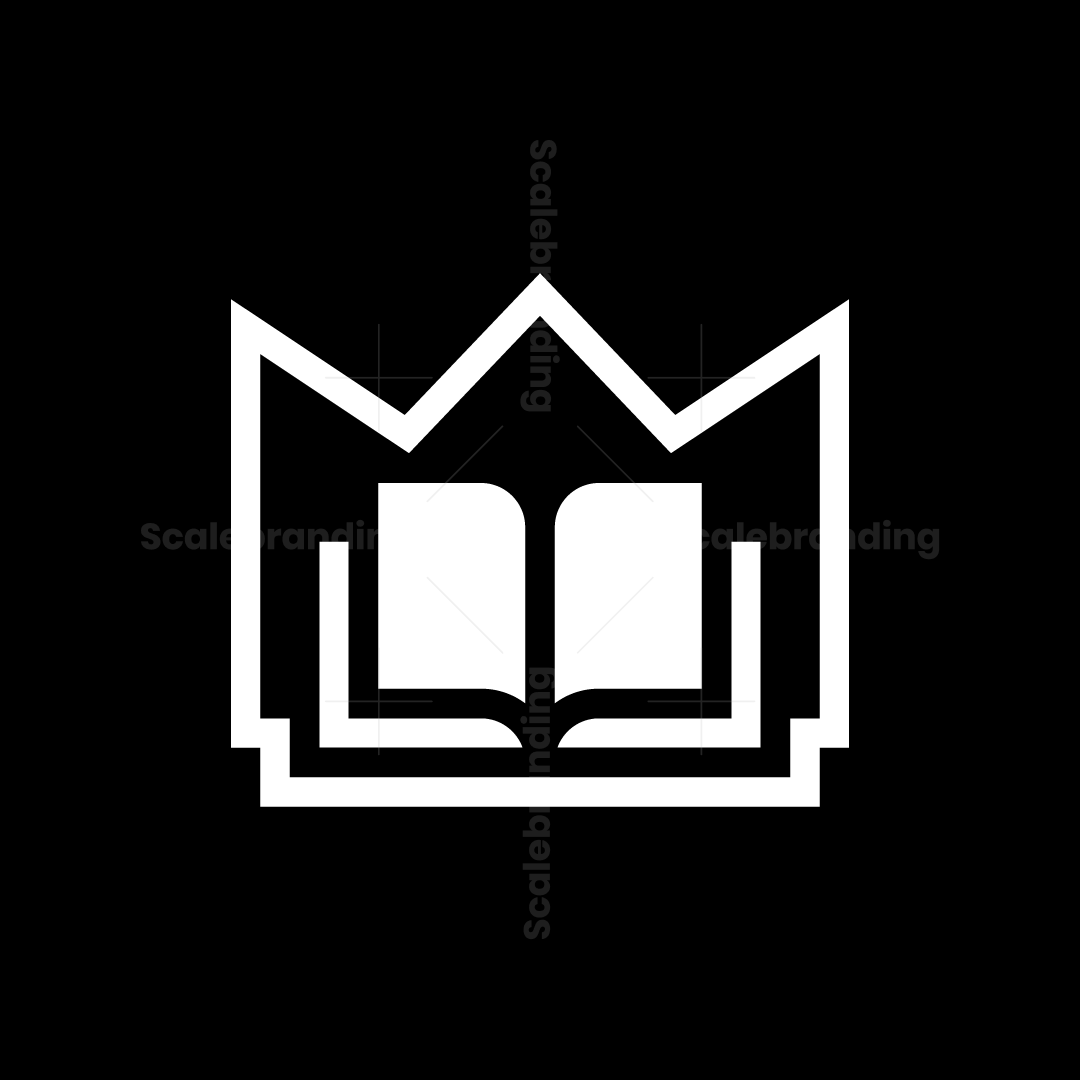 Elegant Open Book Crown Logo | Scalebranding