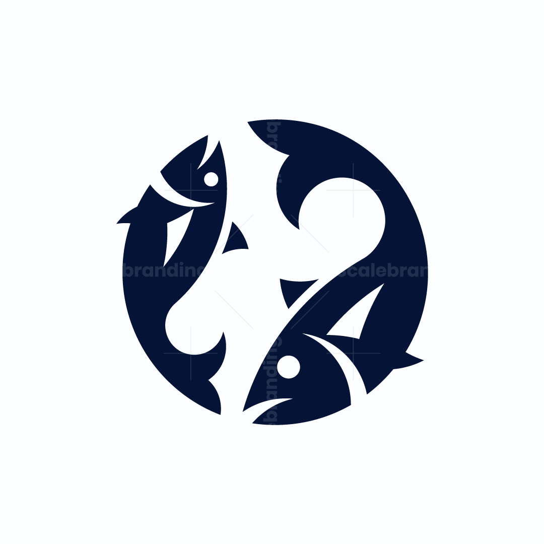 Circular Sea Fish Mark Logo | Scalebranding