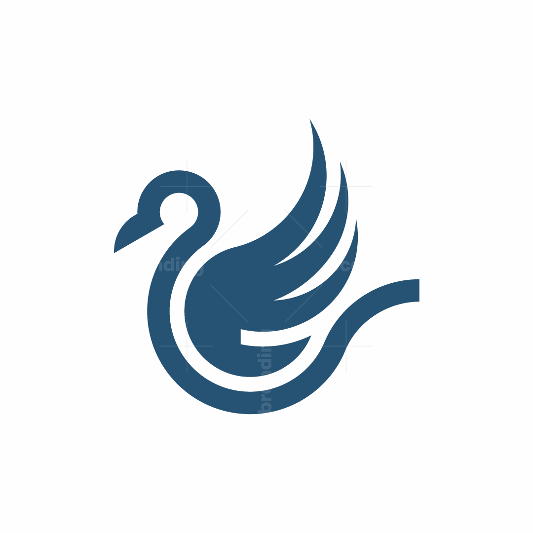 Minimalist G Swan Initial Logo | Scalebranding