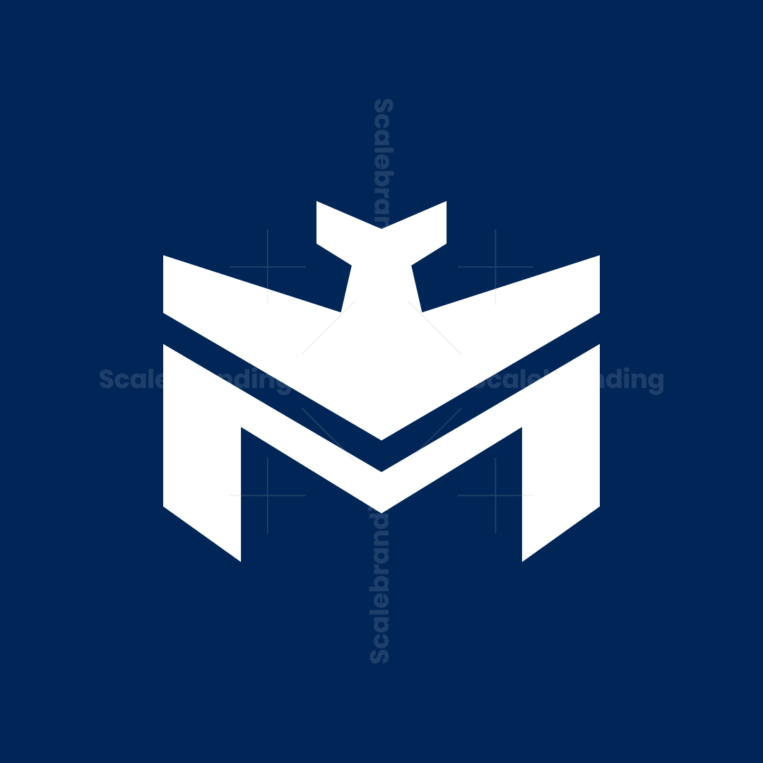 Minimal Letter M Plane logo | Scalebranding