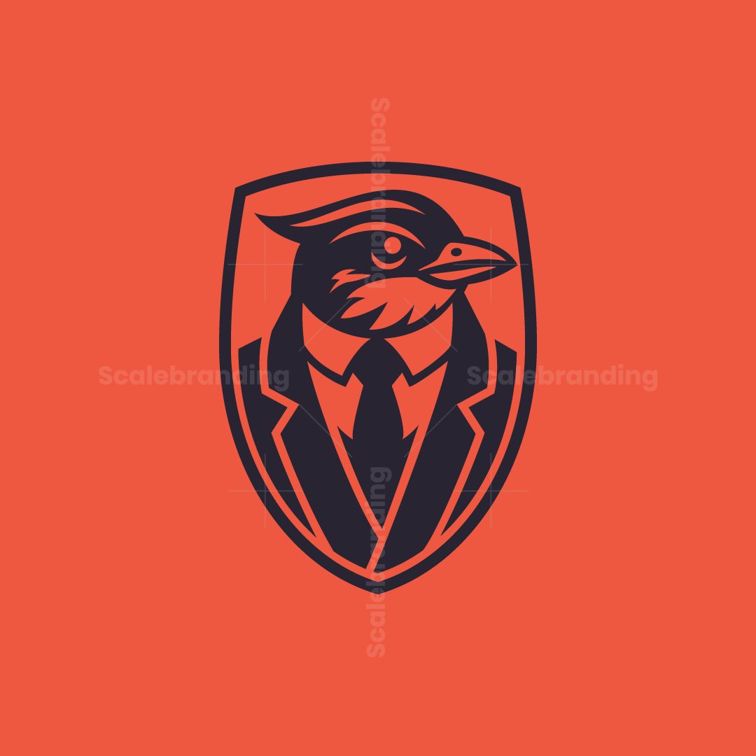 The Gentleman Bird Wearing Jacket logo | Scalebranding