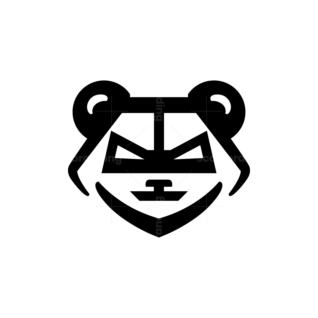 Angry Panda Head Logo Evil Panda Logo | Scalebranding