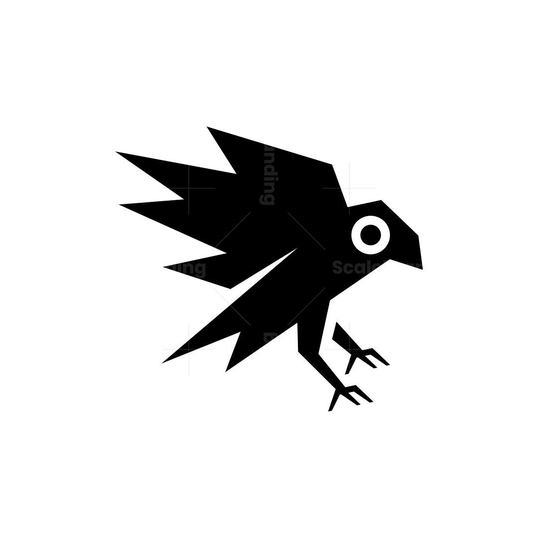 Unique Iconic Raven Bird Logo | Scalebranding