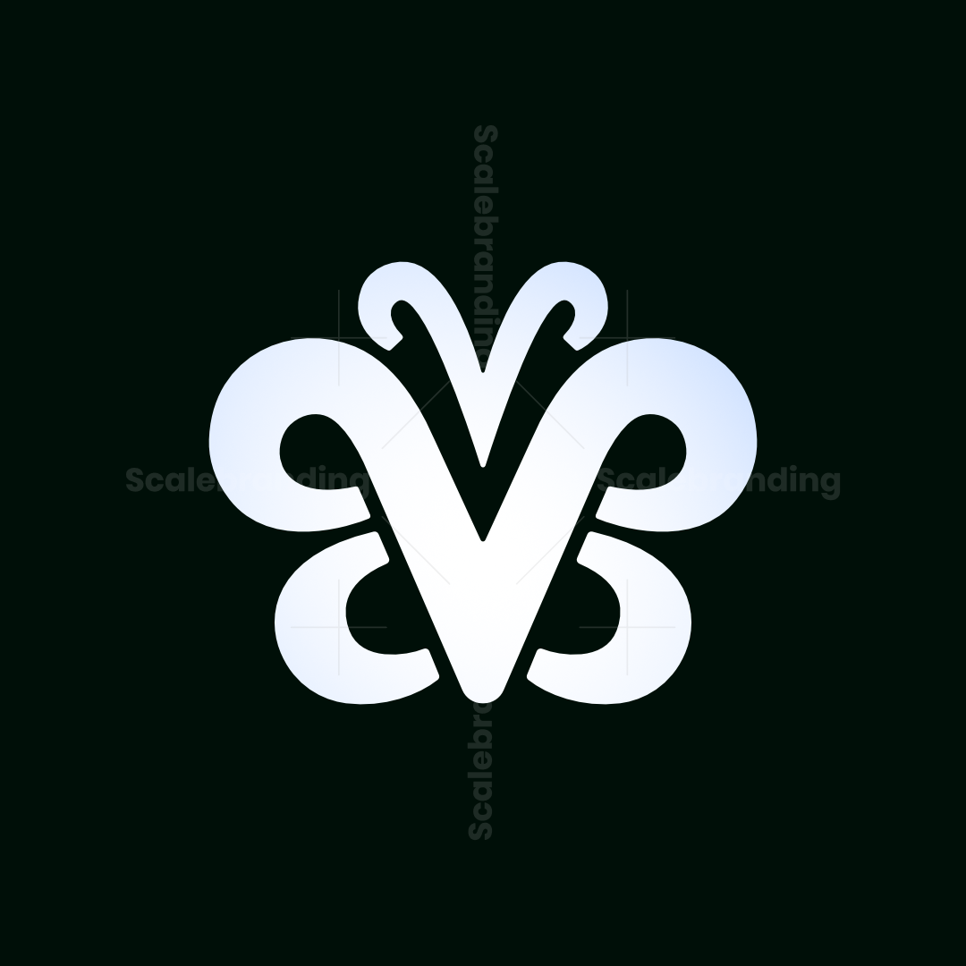 Elegant Letter V butterfly logo | Scalebranding