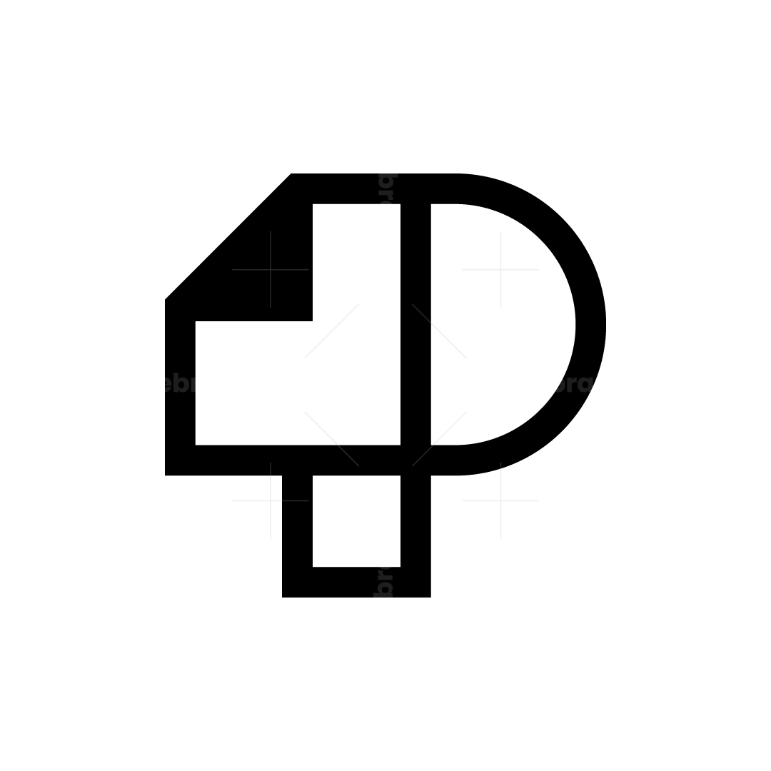 Modern Letter P With Document Logo | Scalebranding