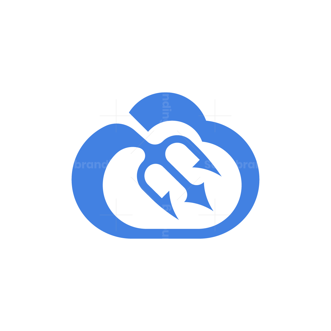 creative cloud trident concept logo | Scalebranding