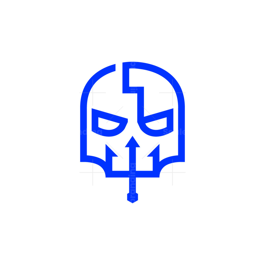 Neptune Trident Skull Logo | Scalebranding