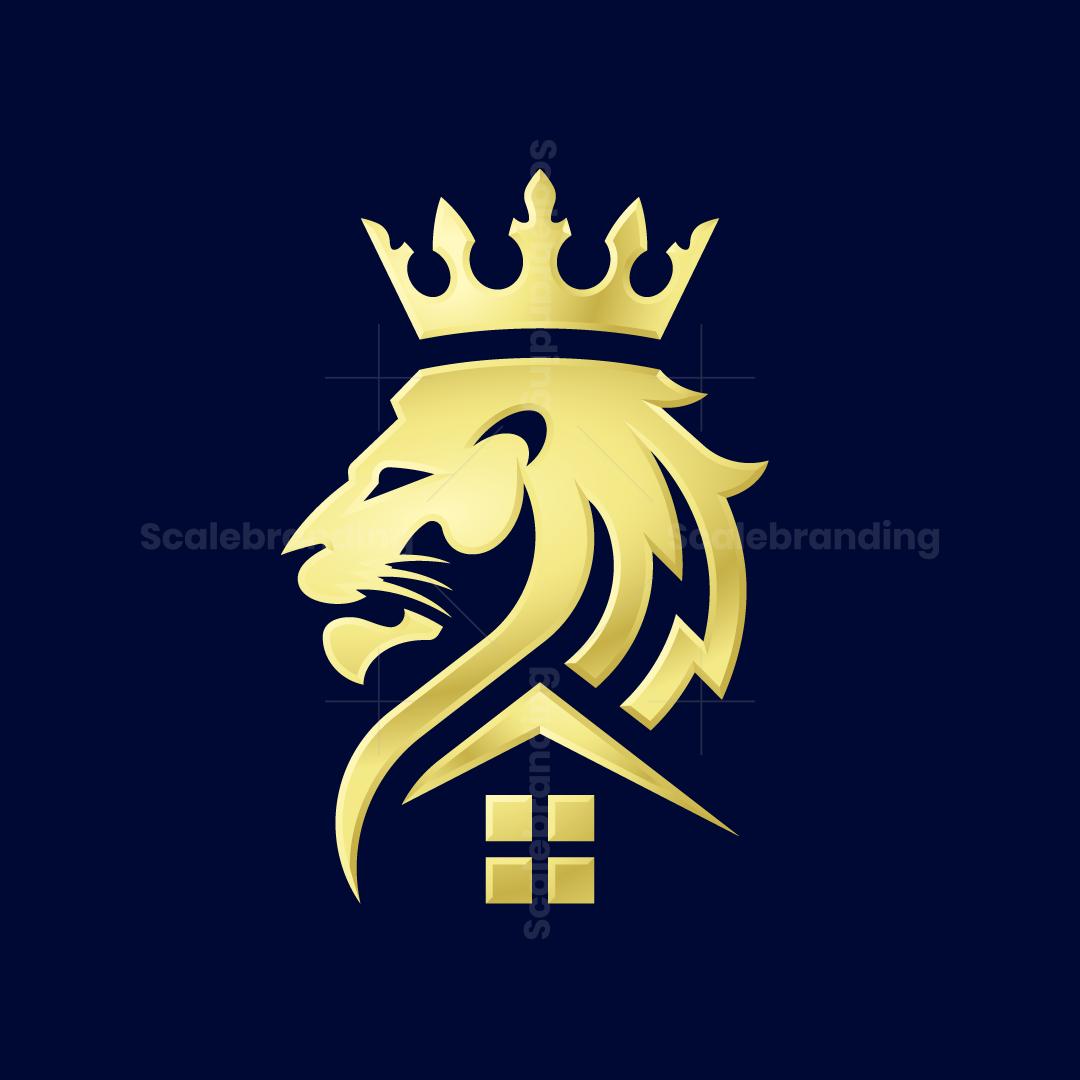 Luxury Lion Home Gold Logo | Scalebranding