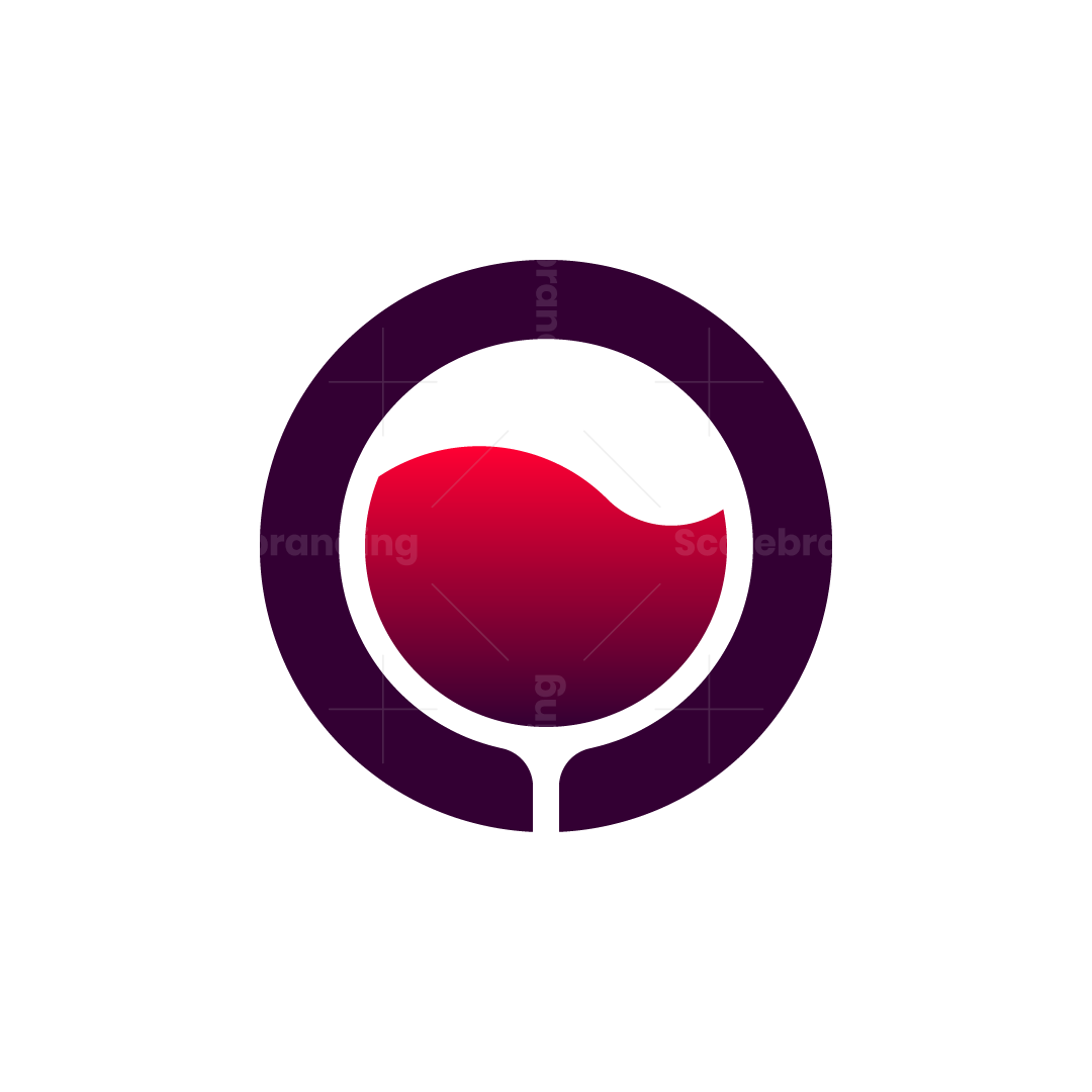 Modern abstract unique circle wine logo | Scalebranding